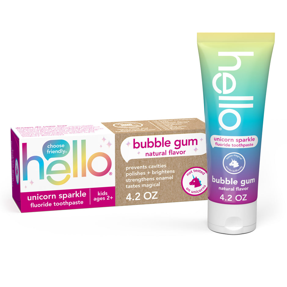 kids natural wild strawberry fluoride toothpaste | hello products