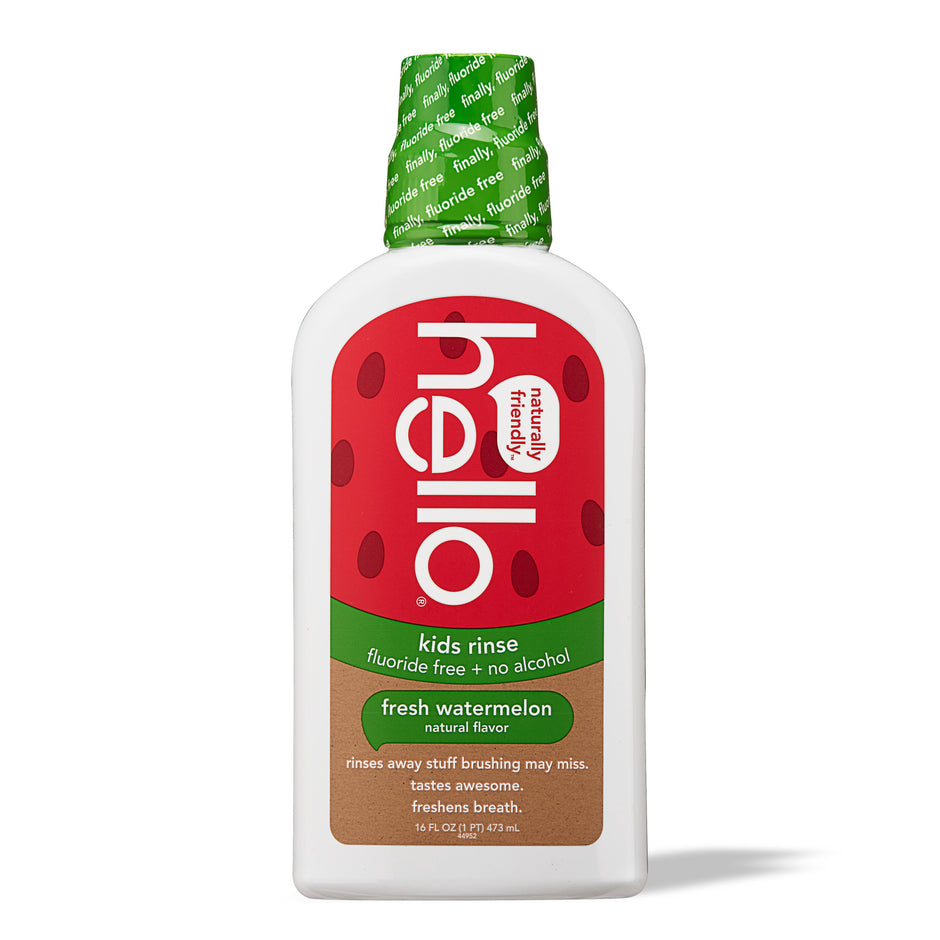 kids fresh watermelon fluoride free toothpaste | hello products