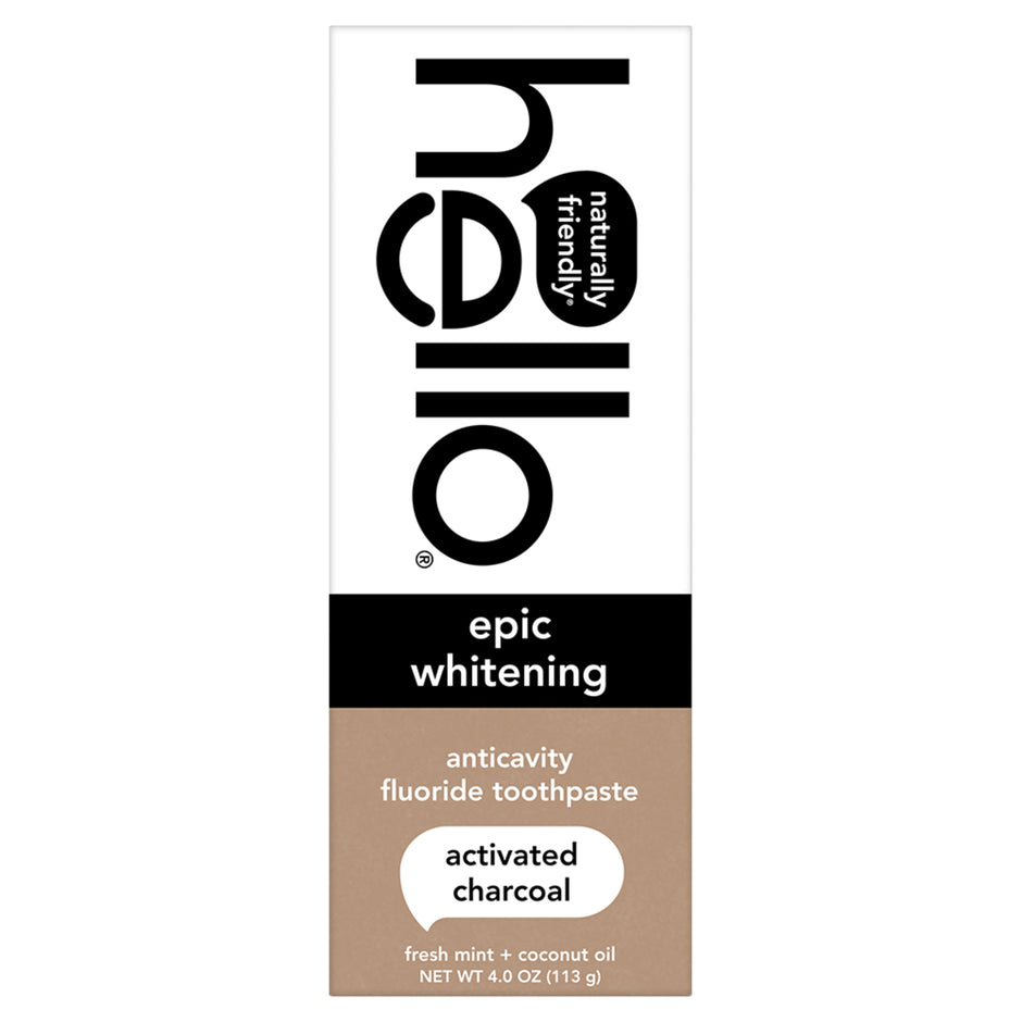 Activated Charcoal Epic Whitening Fluoride Free Toothpaste | hello products